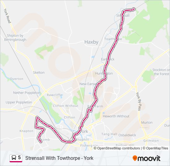 5 Route: Schedules, Stops & Maps - Acomb (Updated)