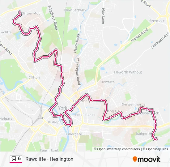 6 Route: Schedules, Stops & Maps - University (Updated)