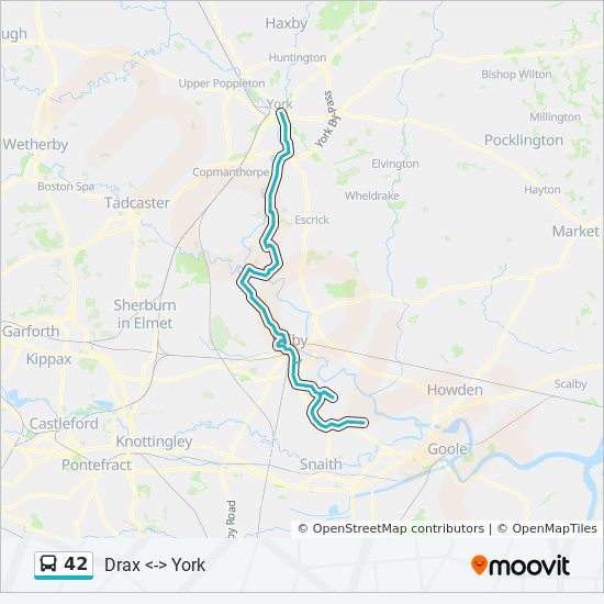 42 Route: Schedules, Stops & Maps - Drax York (Updated)