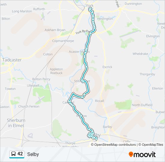 42 Route: Schedules, Stops & Maps - Selby (Updated)