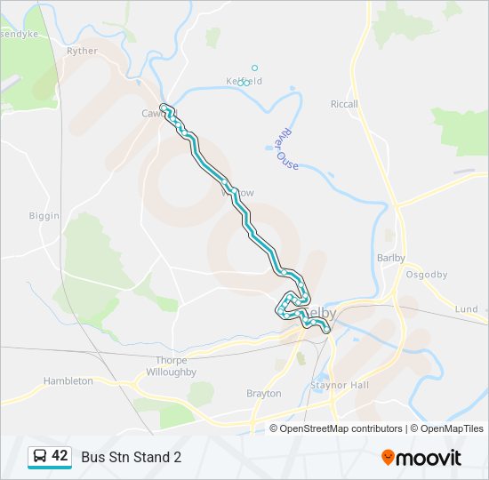 42 Route: Schedules, Stops & Maps - Bus Stn Stand 2 (Updated)