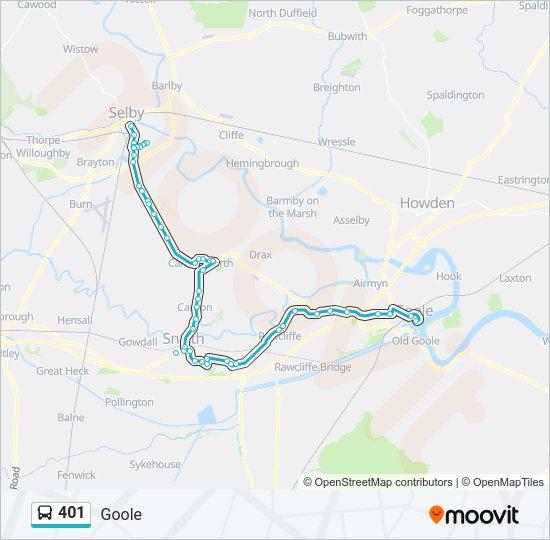 401 Route: Schedules, Stops & Maps - Goole (Updated)