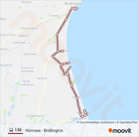 130 Route: Schedules, Stops & Maps - Hornsea Eyms Depot (Updated)