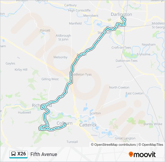 X26 Route: Schedules, Stops & Maps - Fifth Avenue (Updated)