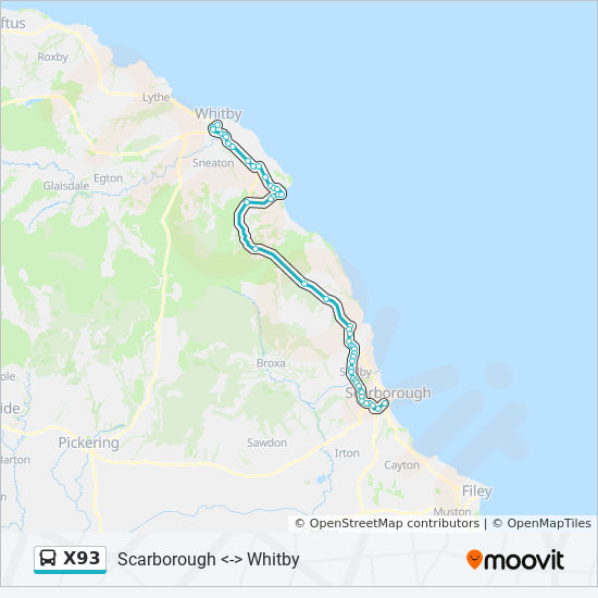 x93 Route: Schedules, Stops & Maps - Scarborough Whitby (Updated)