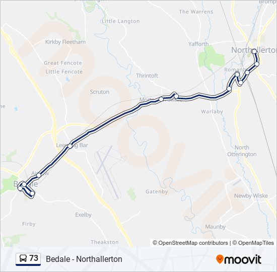 73 Route: Schedules, Stops & Maps - Bedale (Updated)