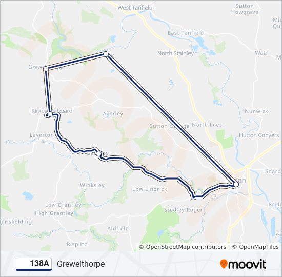 138a Route: Schedules, Stops & Maps - Grewelthorpe (Updated)