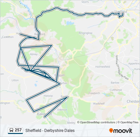 257 Route: Schedules, Stops & Maps - Sheffield Centre (Updated)