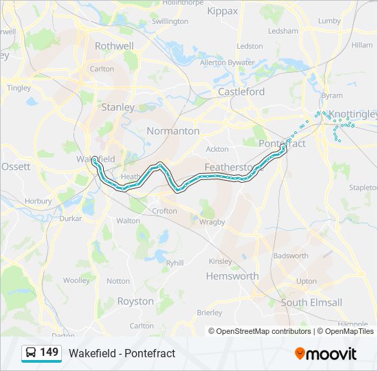 149 Route: Schedules, Stops & Maps - Wakefield City Centre (Updated)