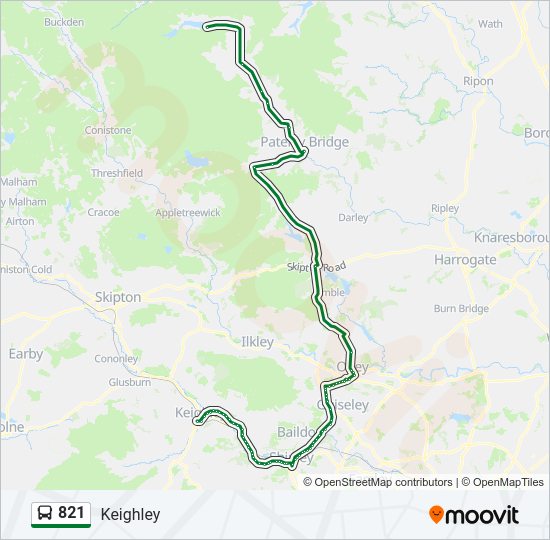 821 Route: Schedules, Stops & Maps - Keighley (Updated)