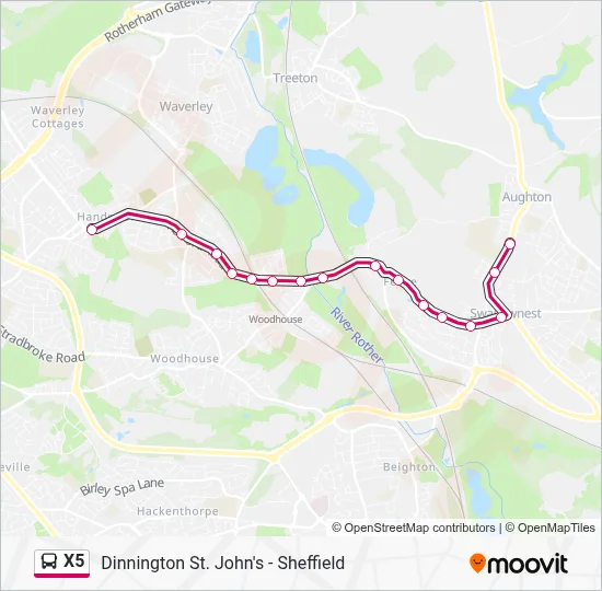 X5 Route: Schedules, Stops & Maps - Handsworth (Updated)
