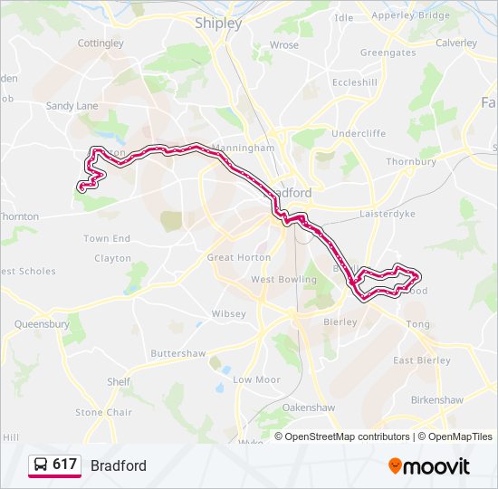 617 Route: Schedules, Stops & Maps - Bradford City Centre (Updated)