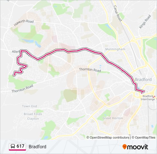 617 Route: Schedules, Stops & Maps - Allerton (Updated)