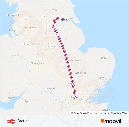 hull trains Route: Schedules, Stops & Maps - Brough (Updated)