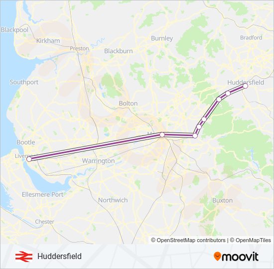 transpennine express Route: Schedules, Stops & Maps - Huddersfield ...