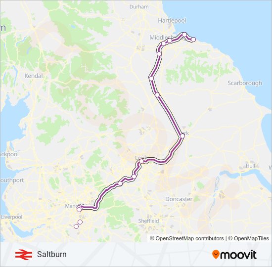 transpennine express Route: Schedules, Stops & Maps - Saltburn (Updated)