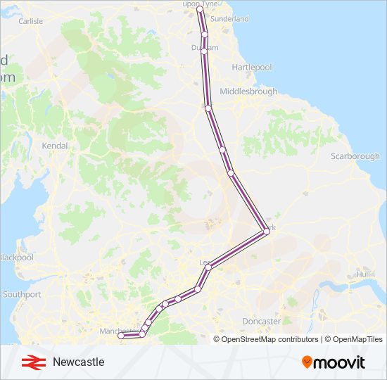 transpennine express Route: Schedules, Stops & Maps - Newcastle (Updated)