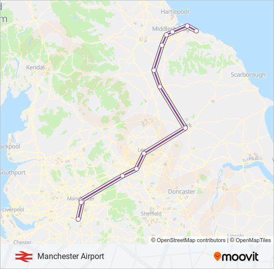 transpennine express Route: Schedules, Stops & Maps - Manchester ...