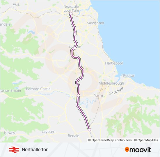 transpennine express Route: Schedules, Stops & Maps - Northallerton ...