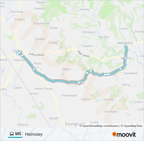 M5 Route: Schedules, Stops & Maps - Helmsley (Updated)