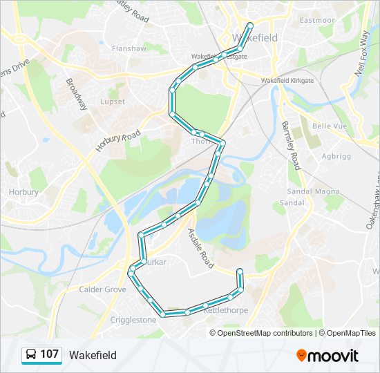 107 Route: Schedules, Stops & Maps - Sandal (Updated)