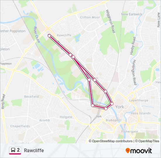 2 Route: Schedules, Stops & Maps - York (Updated)