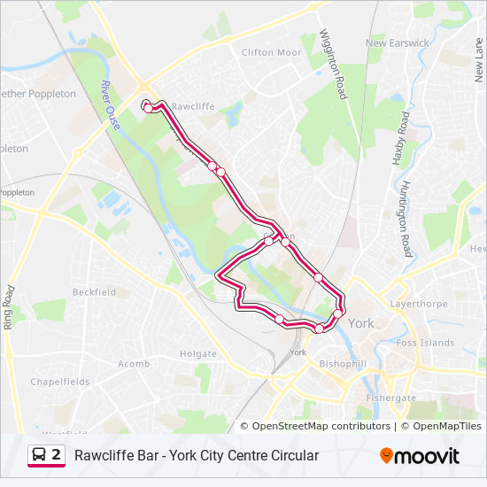 2 Route: Schedules, Stops & Maps - Rawcliffe (Updated)