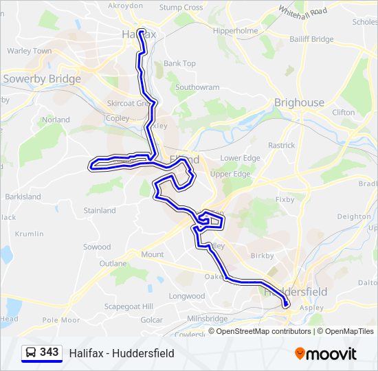 343 Route: Schedules, Stops & Maps - Halifax Bus Station (Updated)