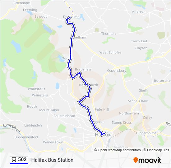 502 Route: Schedules, Stops & Maps - Keighley Bus Stn (Updated)