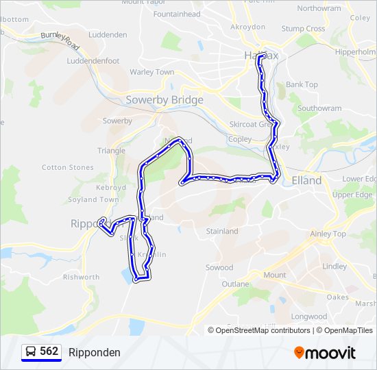 562 Route: Schedules, Stops & Maps - Ripponden (Updated)