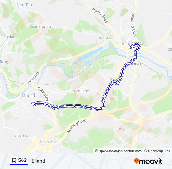 563 Route: Schedules, Stops & Maps - Elland (Updated)