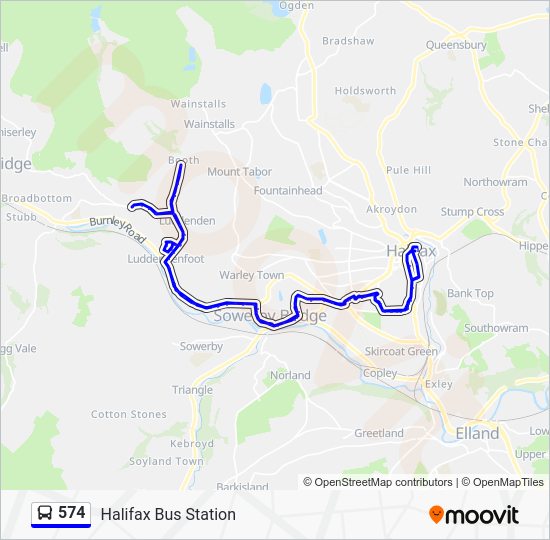 574 Route: Schedules, Stops & Maps - Halifax Bus Station (Updated)
