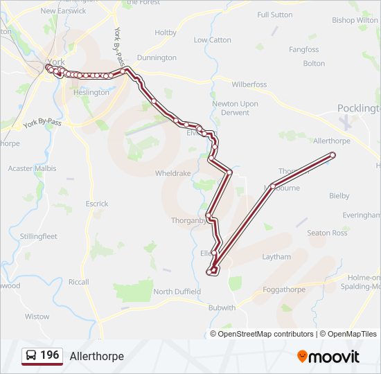 196 Route: Schedules, Stops & Maps - Allerthorpe (Updated)
