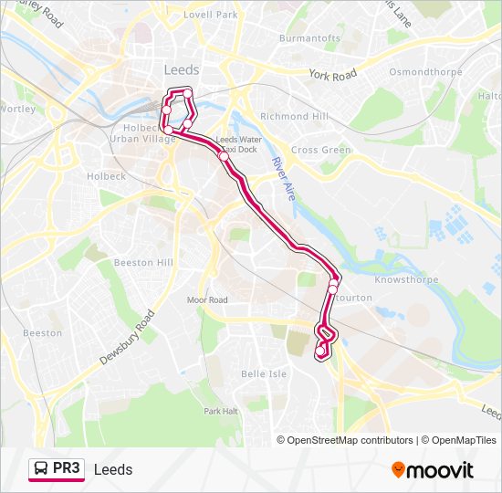 PR3 Route: Schedules, Stops & Maps - Stourton Park And Ride (Updated)
