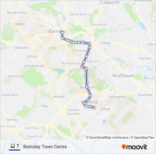 7 Route: Schedules, Stops & Maps - Barnsley Town Centre (Updated)