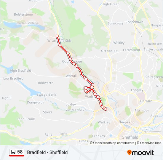 58 Route: Schedules, Stops & Maps - Wharncliffe Side (Updated)