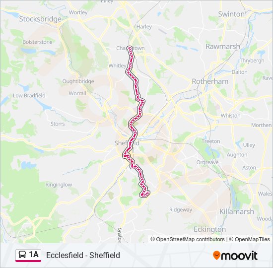 1A Route: Schedules, Stops & Maps - Chapeltown (Updated)