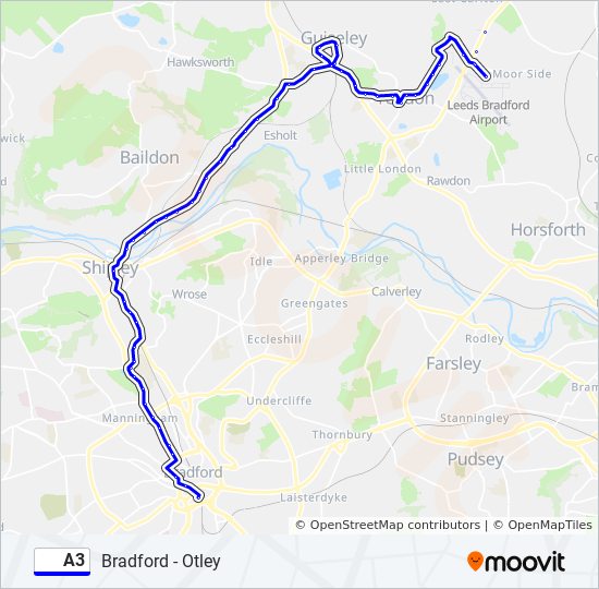 a3 Route: Schedules, Stops & Maps - Bradford City Centre (Updated)