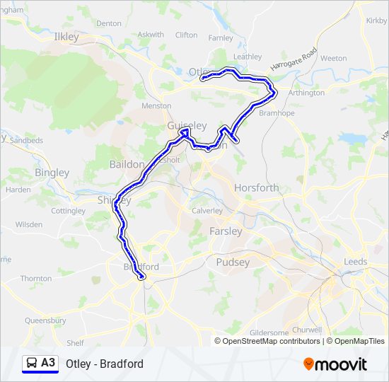 a3 Route: Schedules, Stops & Maps - Bradford City Centre (Updated)