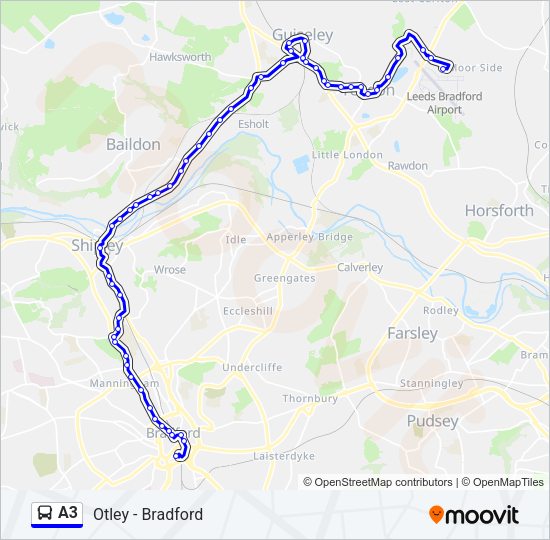 a3 Route: Schedules, Stops & Maps - Leeds Bradford Airport (Updated)