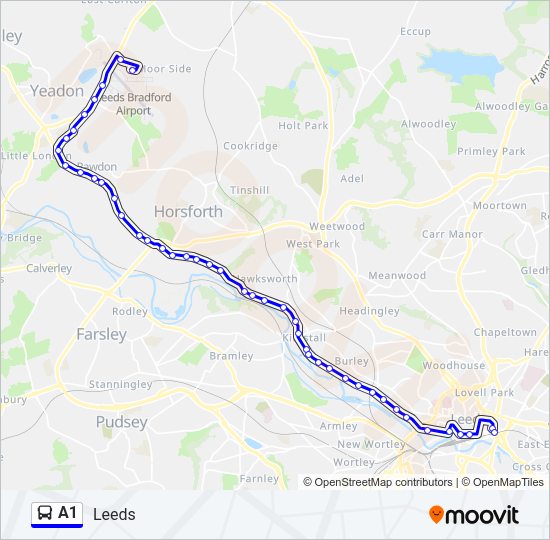a1 Route: Schedules, Stops & Maps - Leeds Bradford Airport (Updated)