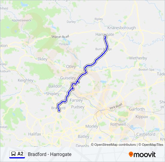 a2 Route: Schedules, Stops & Maps - Bradford City Centre (Updated)