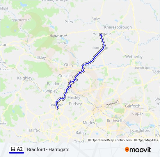 a2 Route: Schedules, Stops & Maps - Harrogate (Updated)