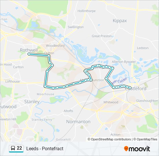 22 Route: Schedules, Stops & Maps - Rothwell (Updated)
