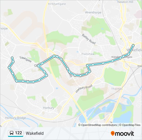 122 Route: Schedules, Stops & Maps - Ossett (Updated)
