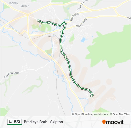 972 Route: Schedules, Stops & Maps - Low Bradley (Updated)
