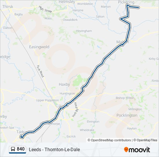 840 Route: Schedules, Stops & Maps - Tadcaster (Updated)