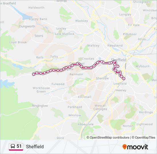 51 Route: Schedules, Stops & Maps - Charlotte Road (Updated)