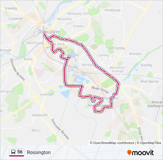 56 Route: Schedules, Stops & Maps - Rossington (Updated)