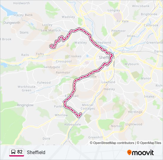 82 Route: Schedules, Stops & Maps - Millhouses (Updated)